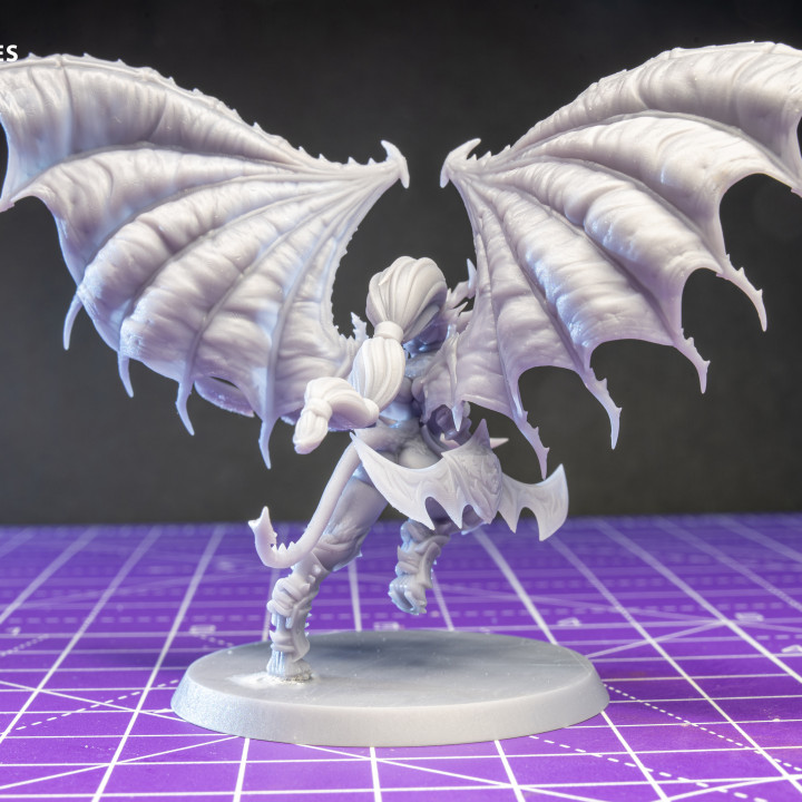 3D Printable Drow Demonic Valkyrie Pose 1 - Includes Pinup Variant by ...
