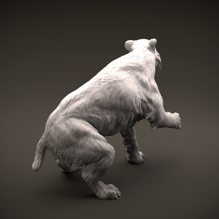 3D Printable Smilodon or Sabertooth tiger by Dino and Dog