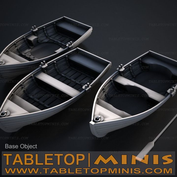 3D Printable Row Boat by TableTopMinis