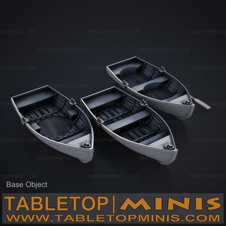3D Printable Row Boat by TableTopMinis