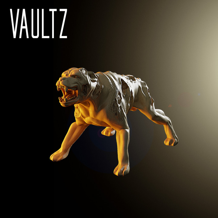 3D Printable Zombie Dog 1 by Vaultz Miniatures