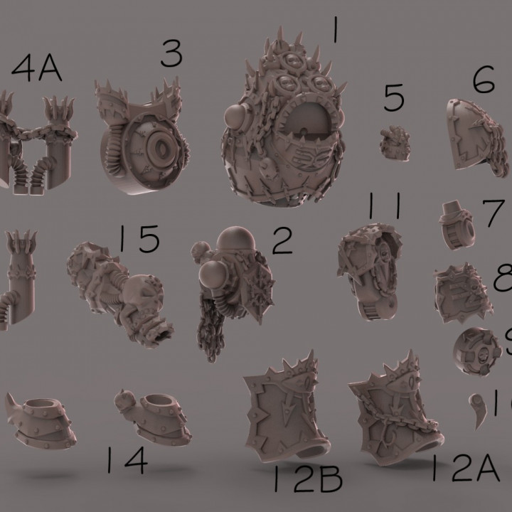 3D Printable CHAOS WAR MACHINE by MCGuild