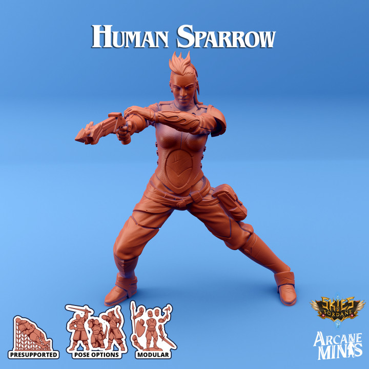 3D Printable Human Sparrow by Sordane Publishing