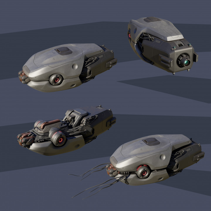 3D Printable Alien Seeder Pod (Terrain Objective) by Studio Sol Union