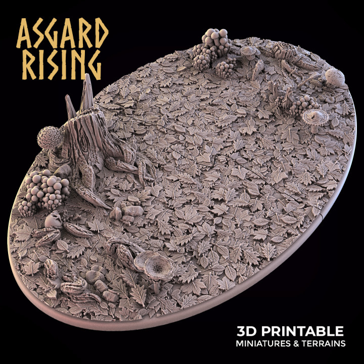 3D Printable FOREST 1 x Oval Base 170x108mm - PRESUPPORTED by Asgard ...