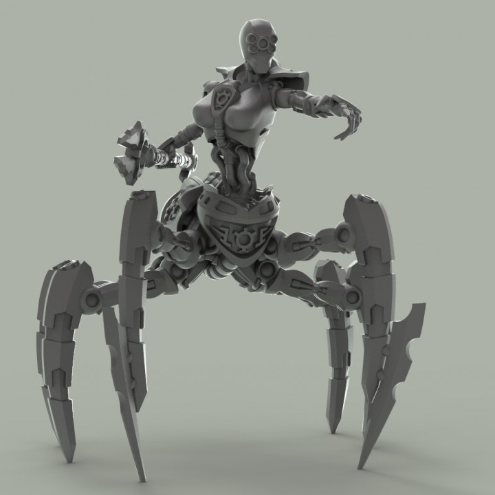 3D Printable ARACHNE SPACE CYBORG FEMALE by MCGuild
