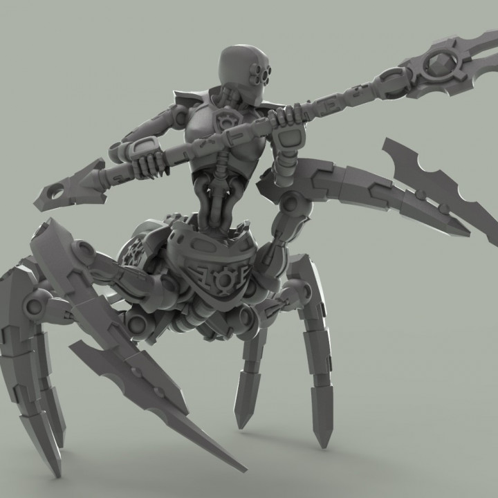 3D Printable ARACHNE SPACE CYBORG FEMALE by MCGuild
