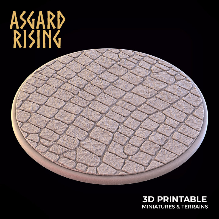 3D Printable STONE ROAD THEME bases SET PRESUPPORTED by Asgard Rising ...