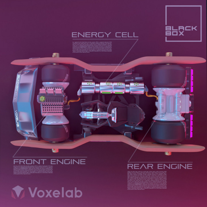 3D Printable Flint´s Car 2077 1/24th MODELKIT by black-box-MINIATURES STL
