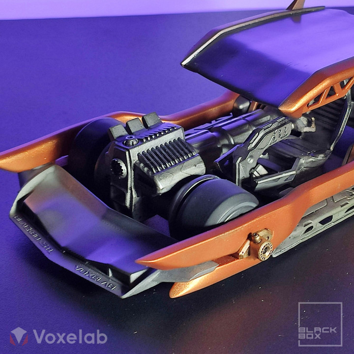 3D Printable Flint´s Car 2077 1/24th MODELKIT by black-box-MINIATURES STL