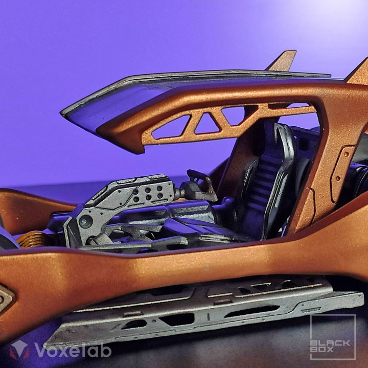 3D Printable Flint´s Car 2077 1/24th MODELKIT by black-box-MINIATURES STL