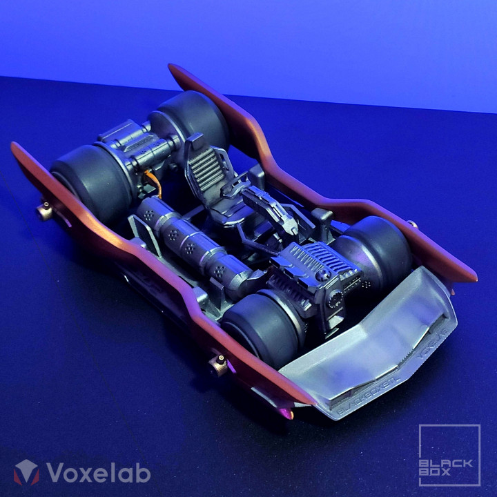 3D Printable Flint´s Car 2077 1/24th MODELKIT by black-box-MINIATURES STL