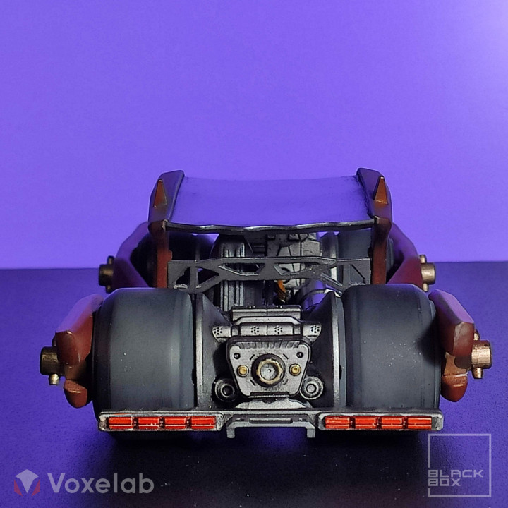 3D Printable Flint´s Car 2077 1/24th MODELKIT by black-box-MINIATURES STL