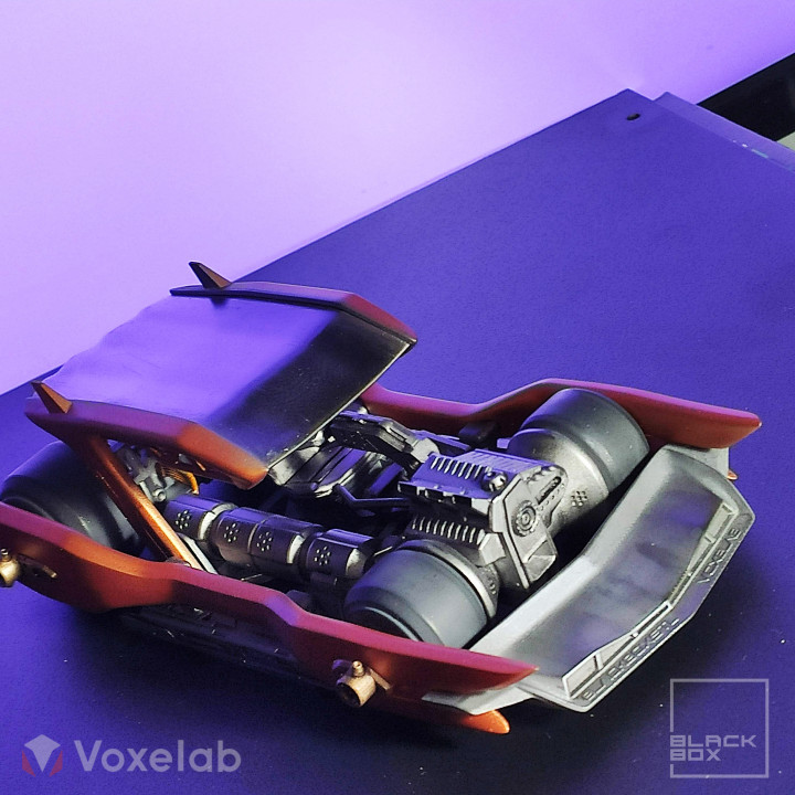 3D Printable Flint´s Car 2077 1/24th MODELKIT by black-box-MINIATURES STL