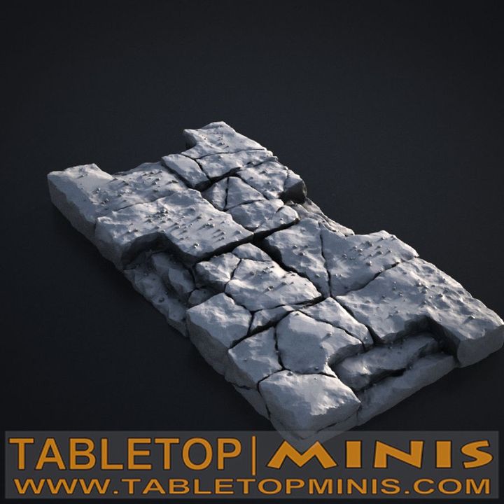 3D Printable Stone Platform 2x4 by TableTopMinis