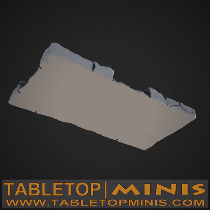 3D Printable Stone Platform 2x4 by TableTopMinis
