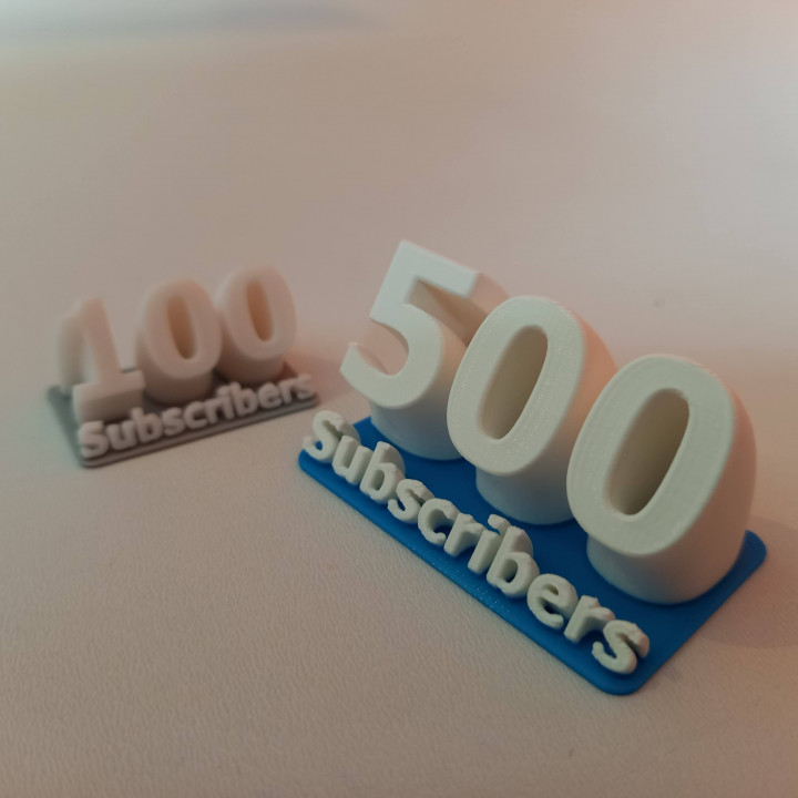 3D Printable 100 Subscribers 3D Letters by Creative Electronics