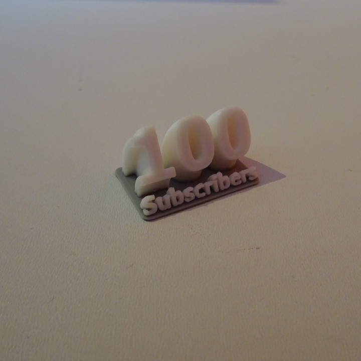 3D Printable 100 Subscribers 3D Letters by Creative Electronics
