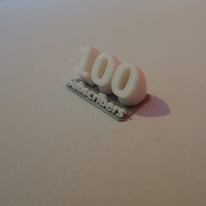 3D Printable 100 Subscribers 3D Letters by Creative Electronics