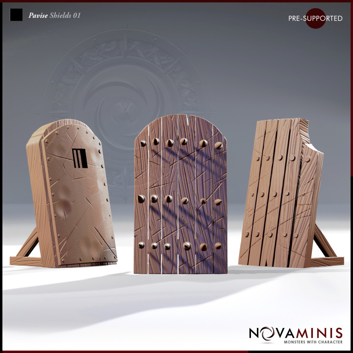 3D Printable Pavise Shields 01 by NovaMinis