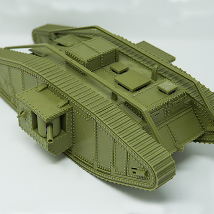 3D Printable Tank - 1:24 Scale WW1 British Landship by Anzor Aslanukov
