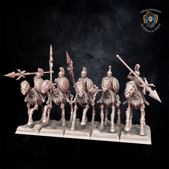 3D Printable Skeleton Cavalry by Lubart Miniatures