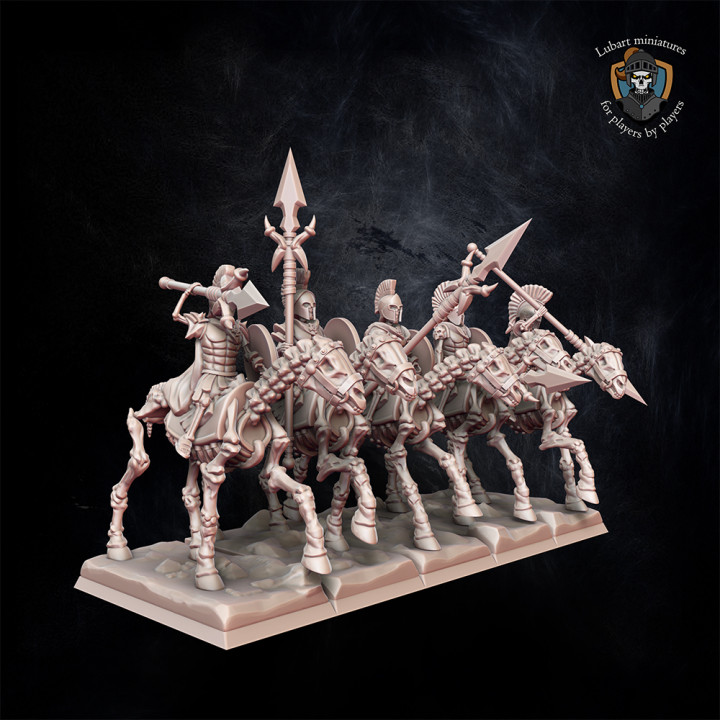 3D Printable Skeleton Cavalry by Lubart Miniatures