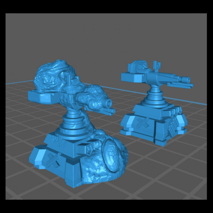 3D Printable Ion cannon turret (+ destroyed version) - Science fiction ...