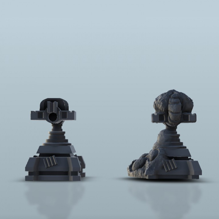 3D Printable Ion cannon turret (+ destroyed version) - Science fiction ...