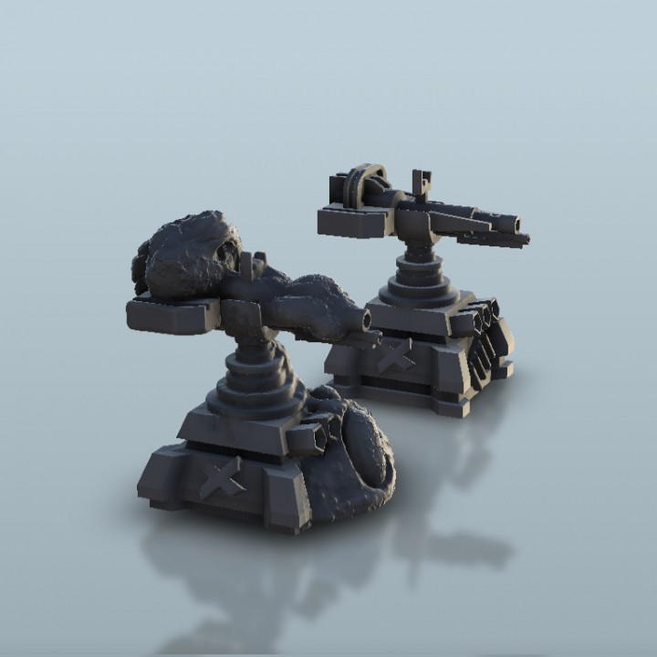 3D Printable Ion cannon turret (+ destroyed version) - Science fiction ...