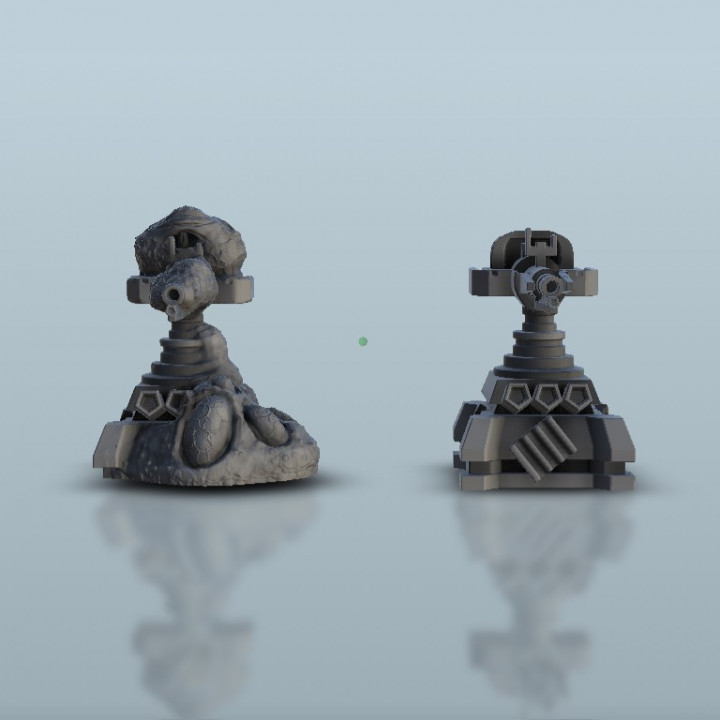 3D Printable Ion cannon turret (+ destroyed version) - Science fiction ...