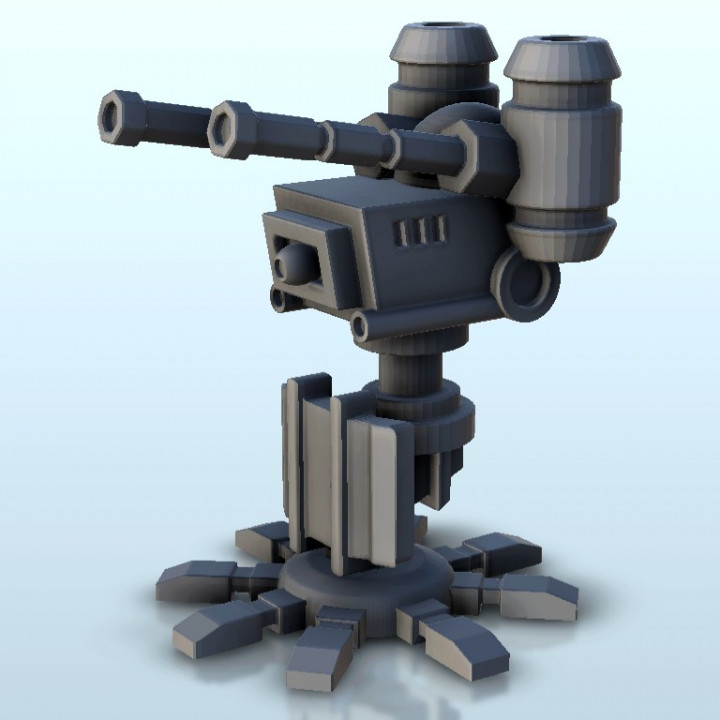 3D Printable Anti-air mobile turret - Science fiction SF sCIFI by ...