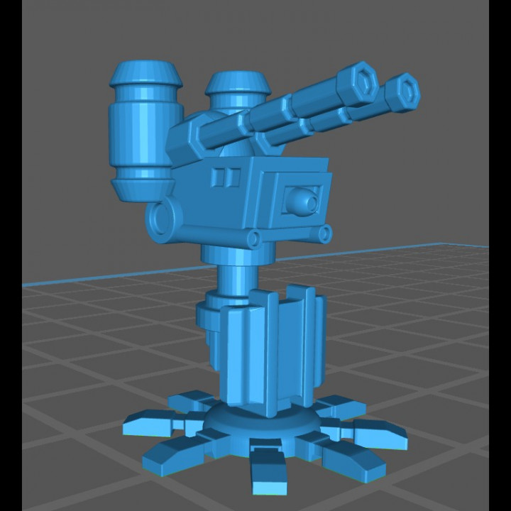 3D Printable Anti-air mobile turret - Science fiction SF sCIFI by ...