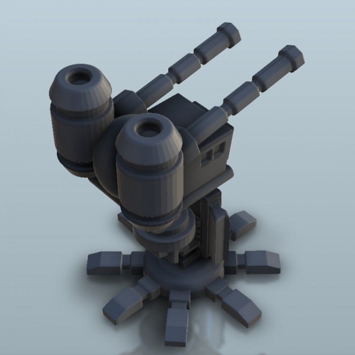 3D Printable Anti-air mobile turret - Science fiction SF sCIFI by ...