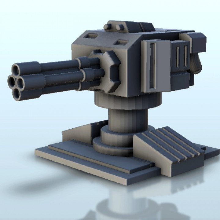 3D Printable Autocannon turret - Science fiction SF sCIFI by Hartolia ...