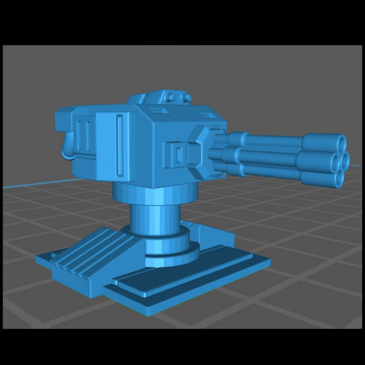 3D Printable Autocannon turret - Science fiction SF sCIFI by Hartolia ...