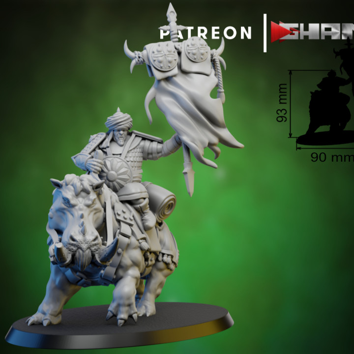 3D Printable Ogre persian hippo 3 support ready by Ghamak
