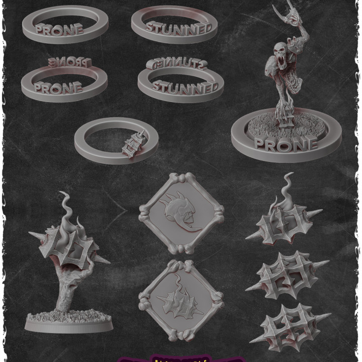 3D Printable The Wraith King's Football Team - Markers and Balls by z ...