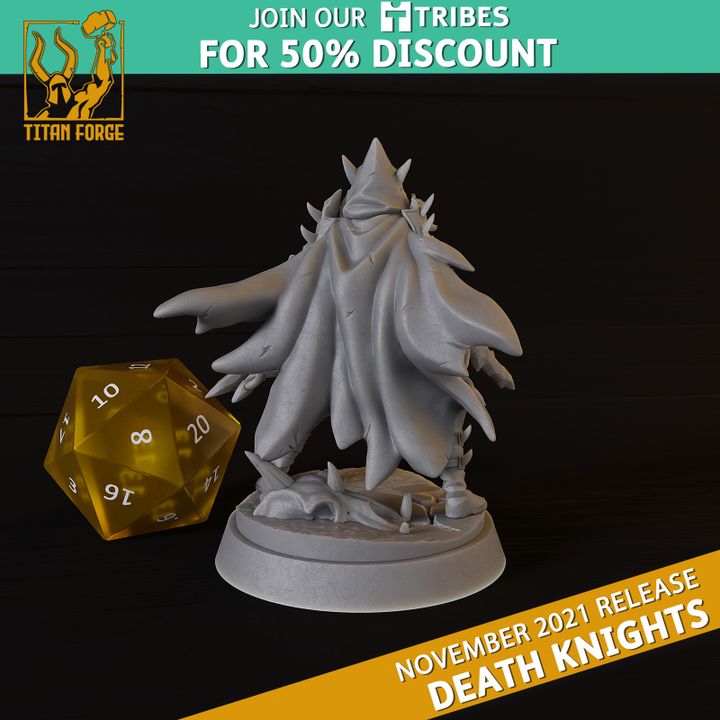 3D Printable Death Knights Mor-Zhal Deathbringer by Titan Forge Miniatures