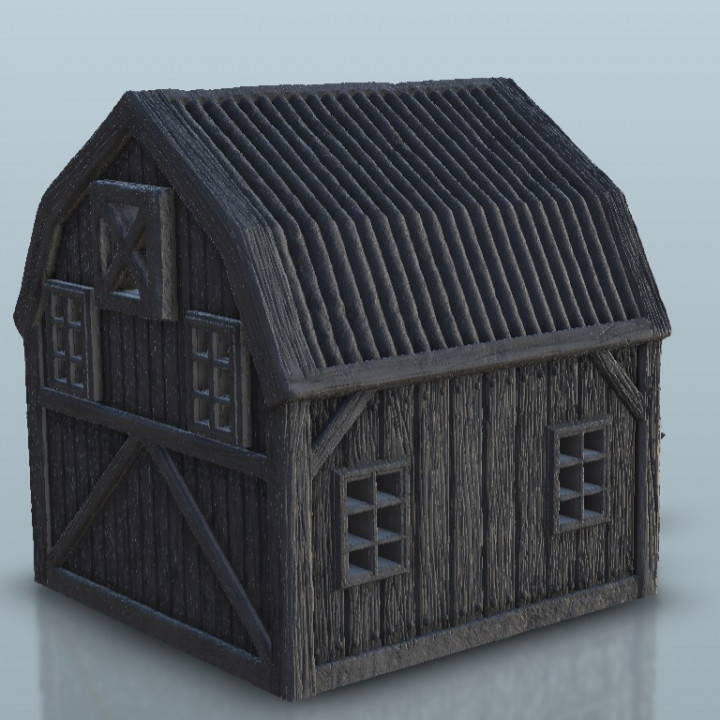 3D Printable Farm with cow - Medieval scenery terrain wargame by ...