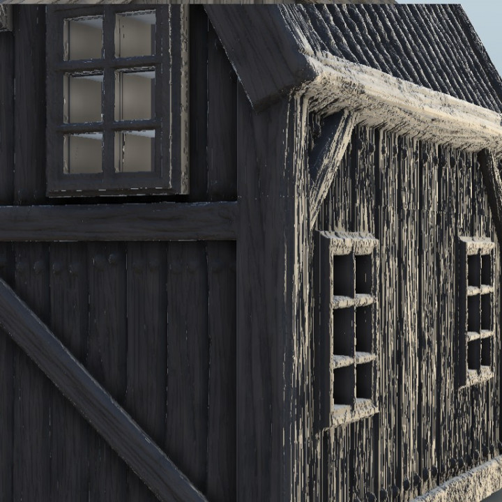 3D Printable Farm with cow - Medieval scenery terrain wargame by ...