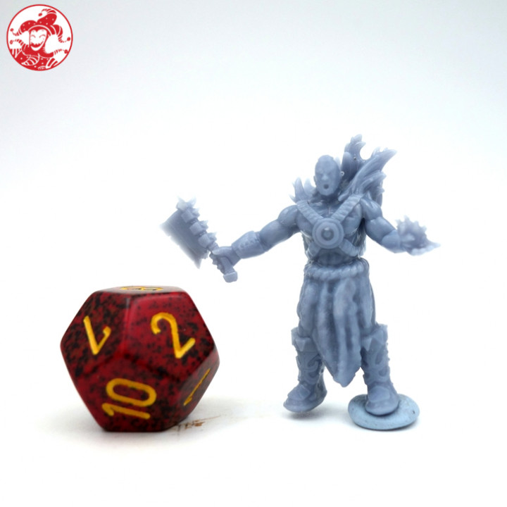 3D Printable Fire Barbarian Goliath Genasi Champion Medium Miniature ...