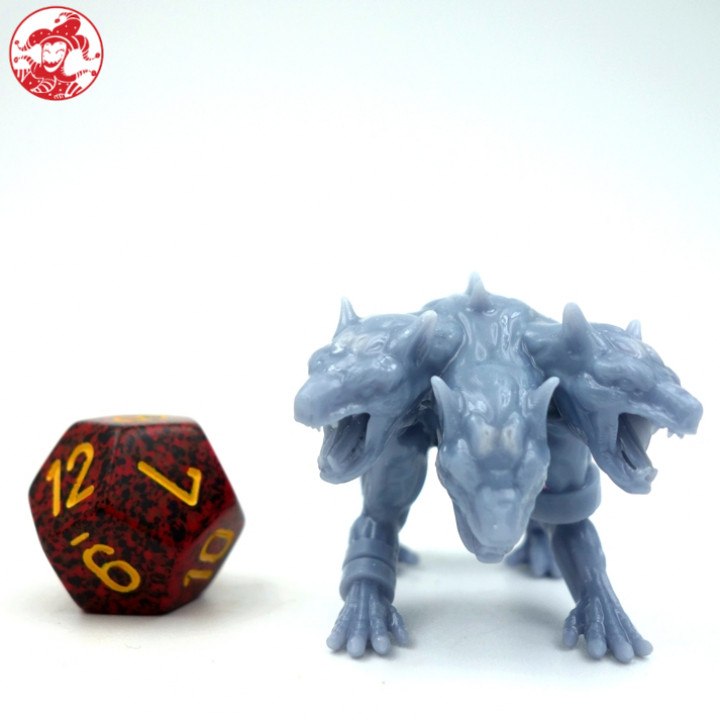 3D Printable Hell-Hound miniature (2 inch/50 mm base, 1.25 inch/32 mm ...