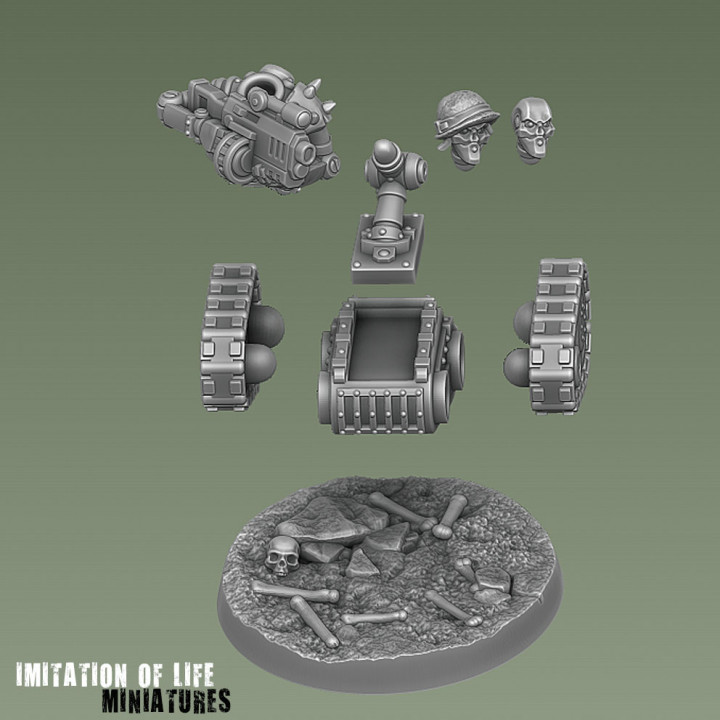 3D Printable Tankbot Grunts - Modular build-a-bot kit. by Imitation of ...
