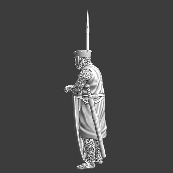 3D Printable Medieval Nordic Crusader Knight resting by Northern ...