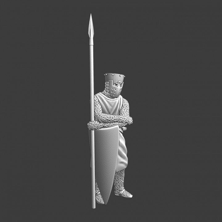 3D Printable Medieval Nordic Crusader Knight resting by Northern ...