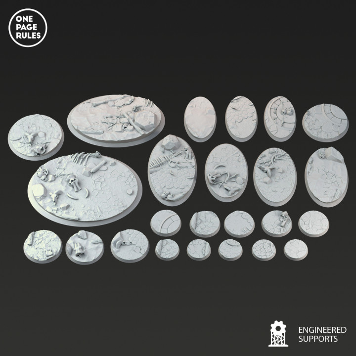 3D Printable Beastmen Bases (Round & Square) by One Page Rules