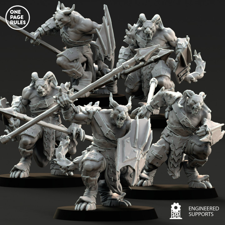 3D Printable Beastmen - Release #1 by One Page Rules