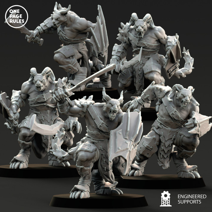 3D Printable Beastmen - Release #1 by One Page Rules