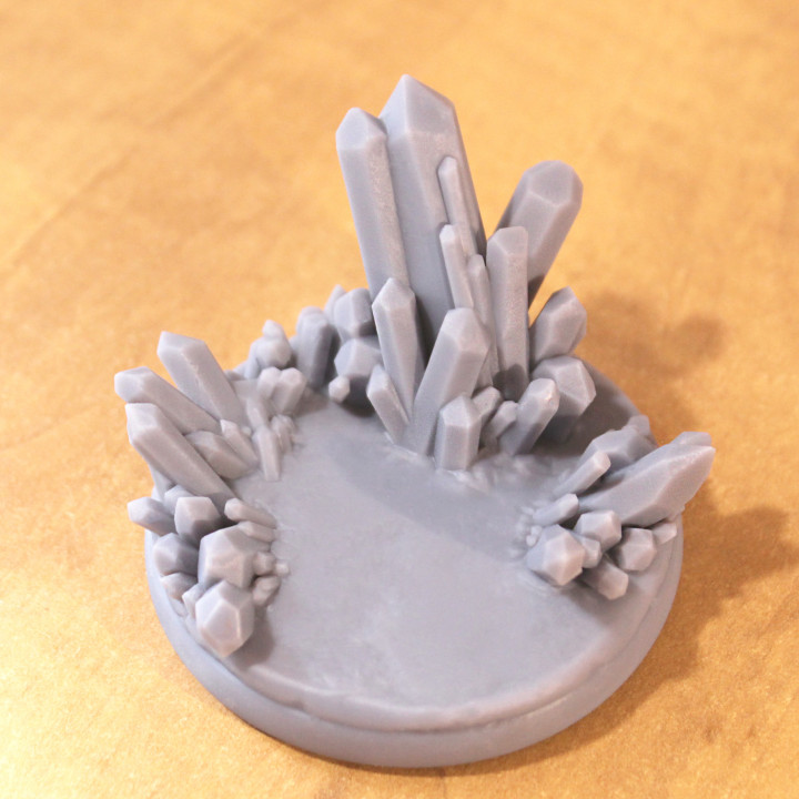 3D Printable Crystal Base - Miniature by Grinning God